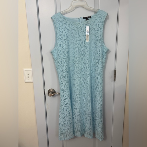 Preston & York | Dresses | Preston York Light Blue Lace Midi Dress ...